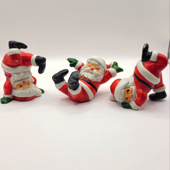 JSNY | Holiday | Vintage Christmas Tumbling Santa Ceramic Set | Poshmark